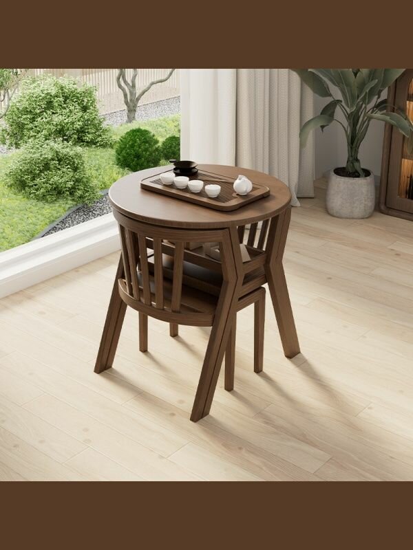 Столы и стулья из массива дерева, состоящие из трех частей, для балкона, лоджии, сада и столовой