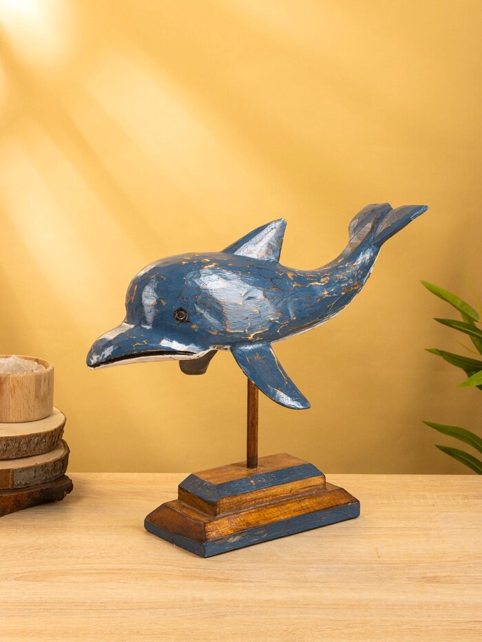 Сувенир на подставке «Дельфин», 40×18×35 см, дерево