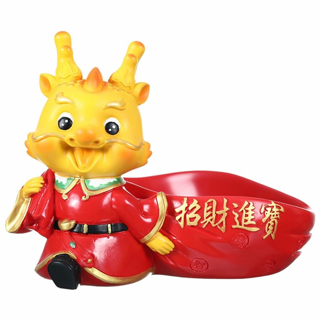 Настольное хранилище ключей, держатель для китайского дракона, домашний декор, большая банка денег в форме мыши