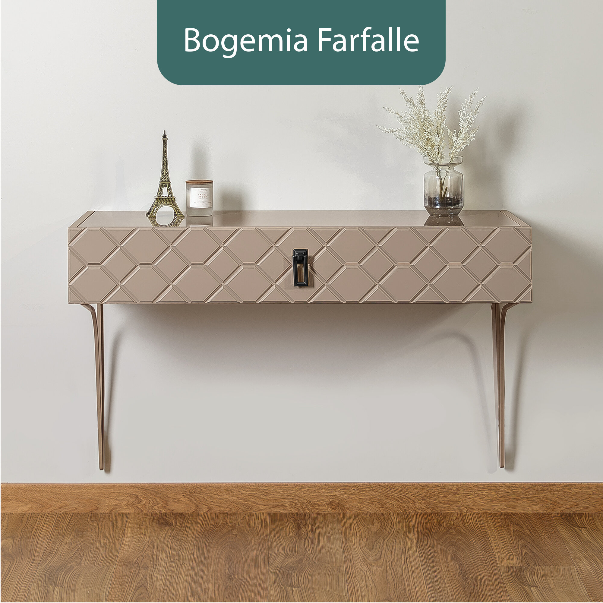 Стол туалетный (консоль) Bogemia Farfalle Mokko/черный