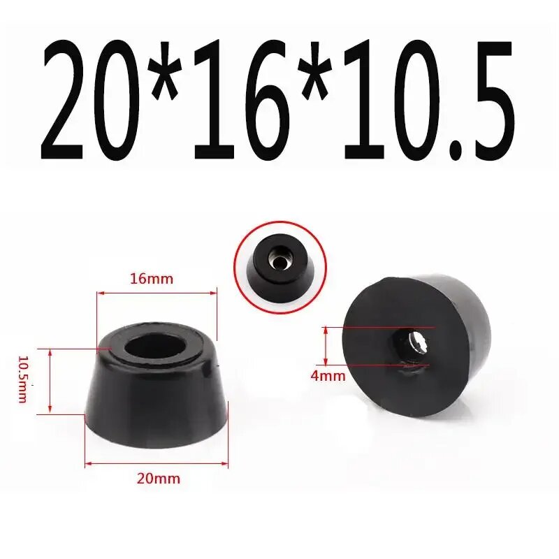 10 шт, резиновые ножки, мебельный шкаф, круглый корпус, противоскользящая 10pcs 20x16x10.5mm