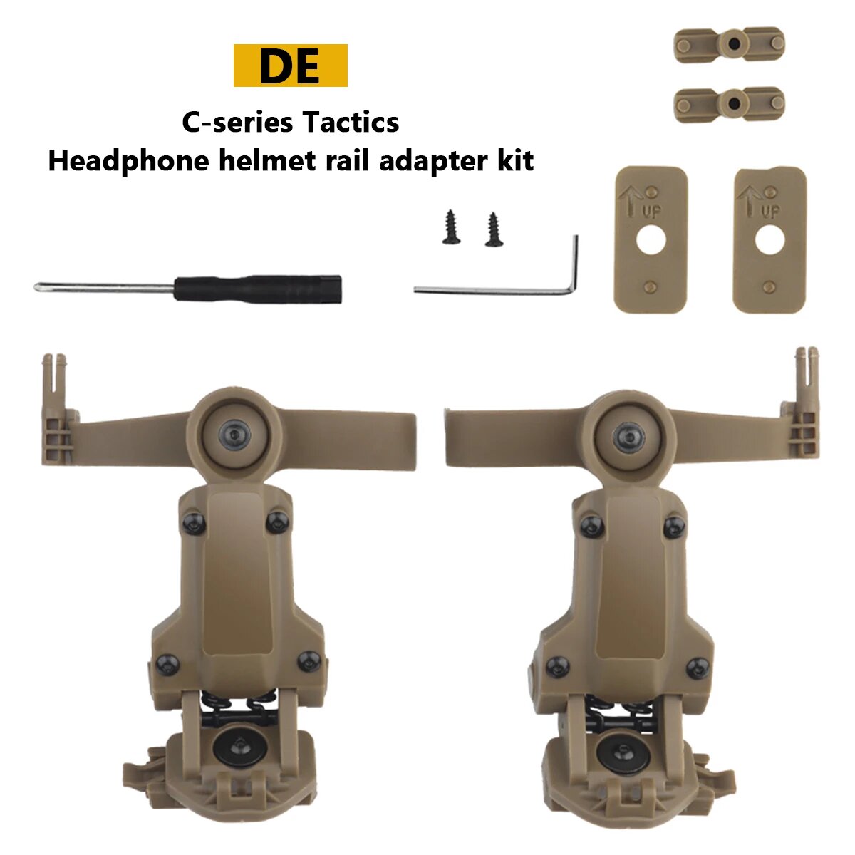 Адаптер для шлема PELTOR ComTac для Ops Core ARC Wendy MLOK Rail Tan