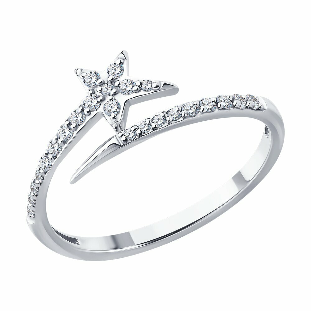 Кольцо, белое золото, 585 проба, бриллиант