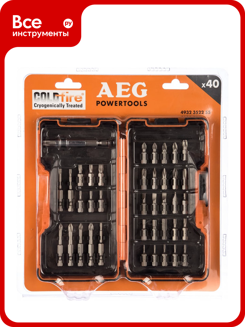 Набор насадок с магнитным держателем (40 предметов) AEG 4932352255 с шестигранным хвостовиком
