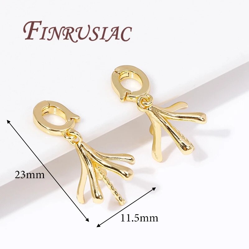 Позолоченные латунные бейлы для кулонов FINRUSIAC 1 piece