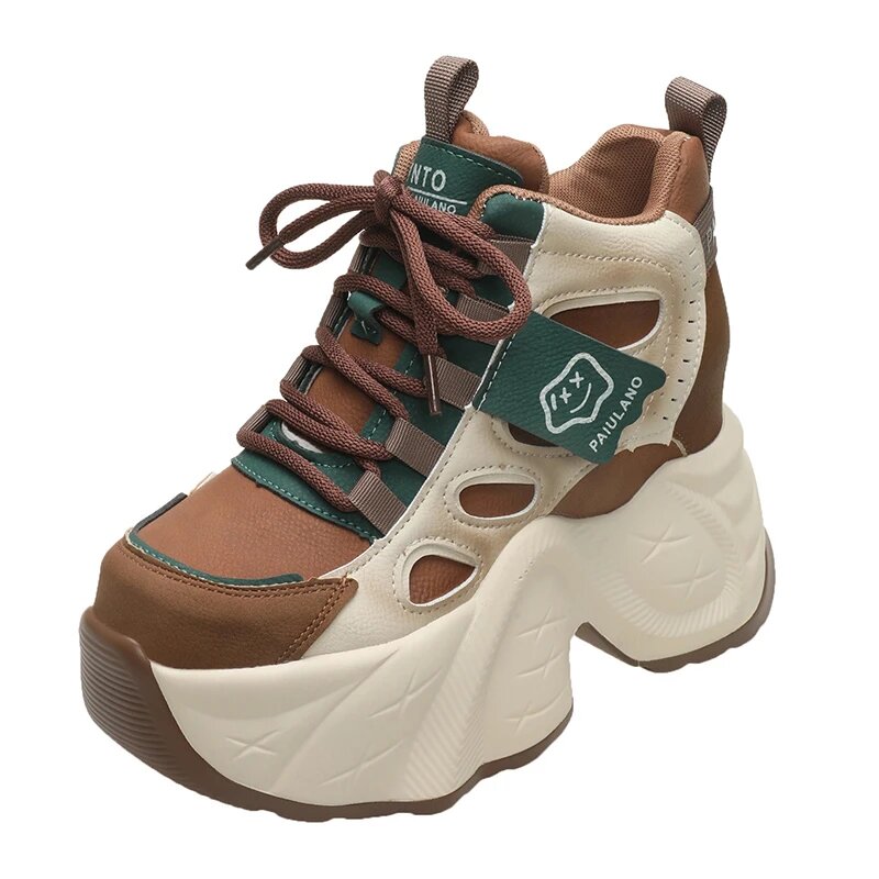 Кроссовки women leather chunky shoes 630