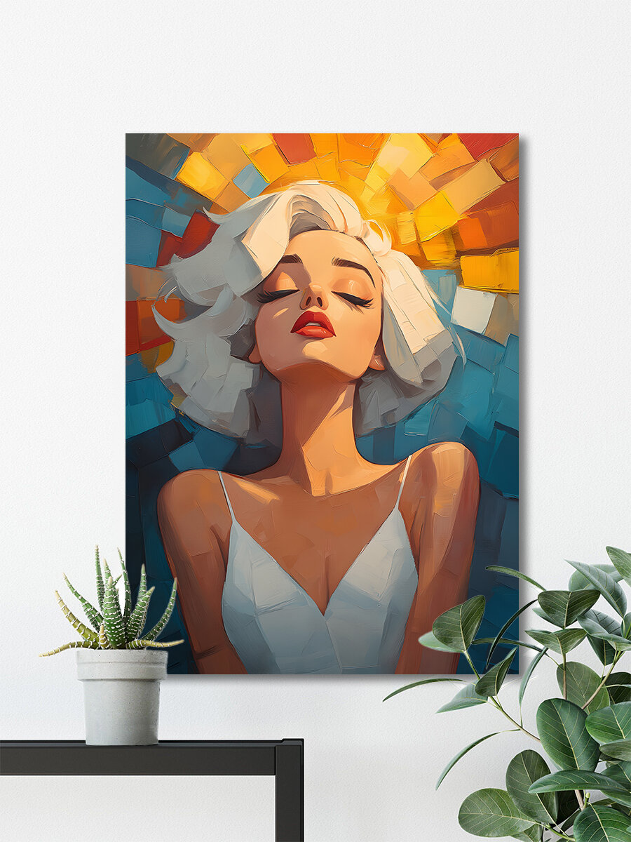 Картина дизайнерская / вертикальная - Мэрилин Монро, картина 30х40 см.