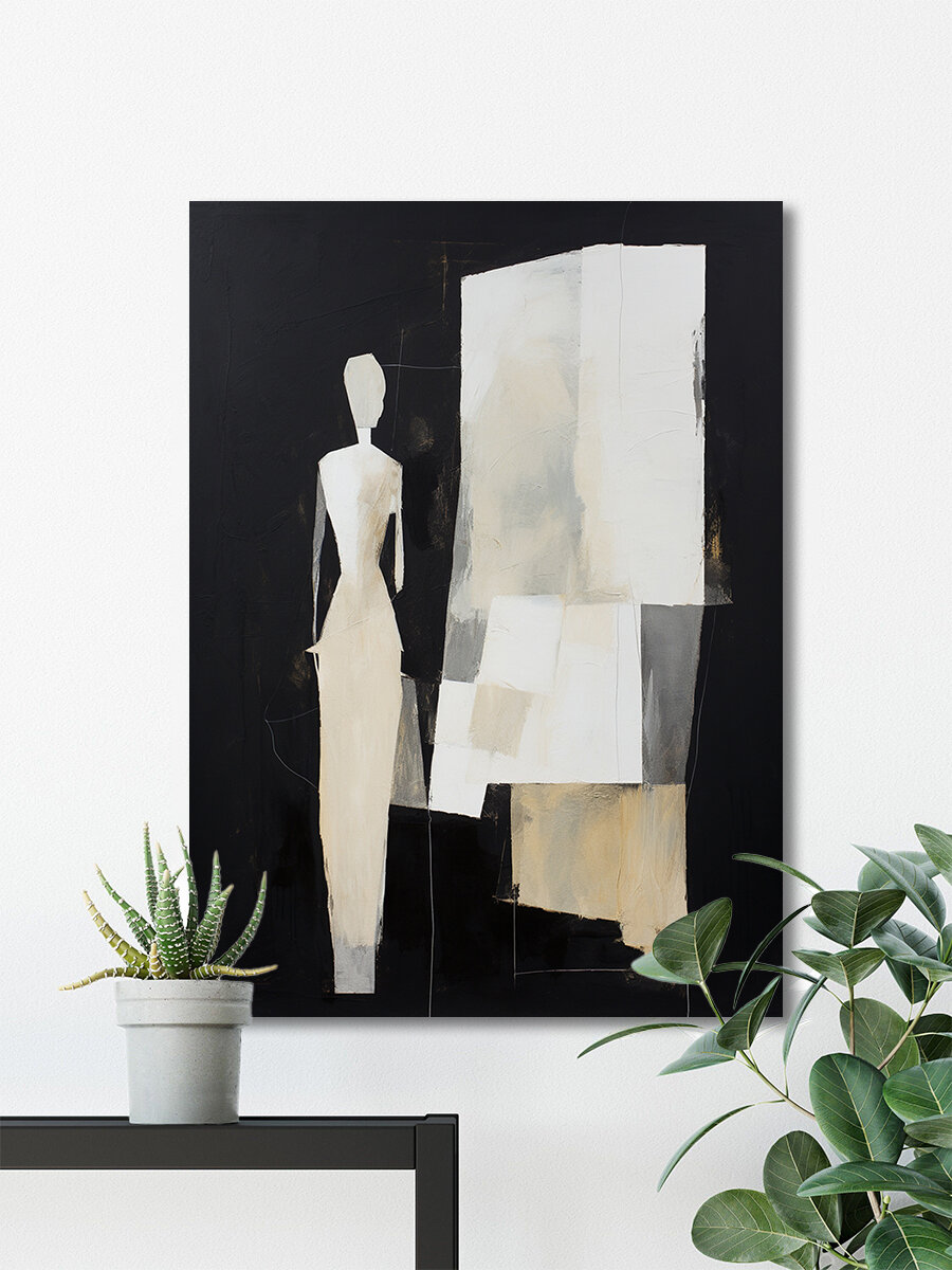 Картина на холсте - "Силуэт люди абстракция" , 30х40 см.