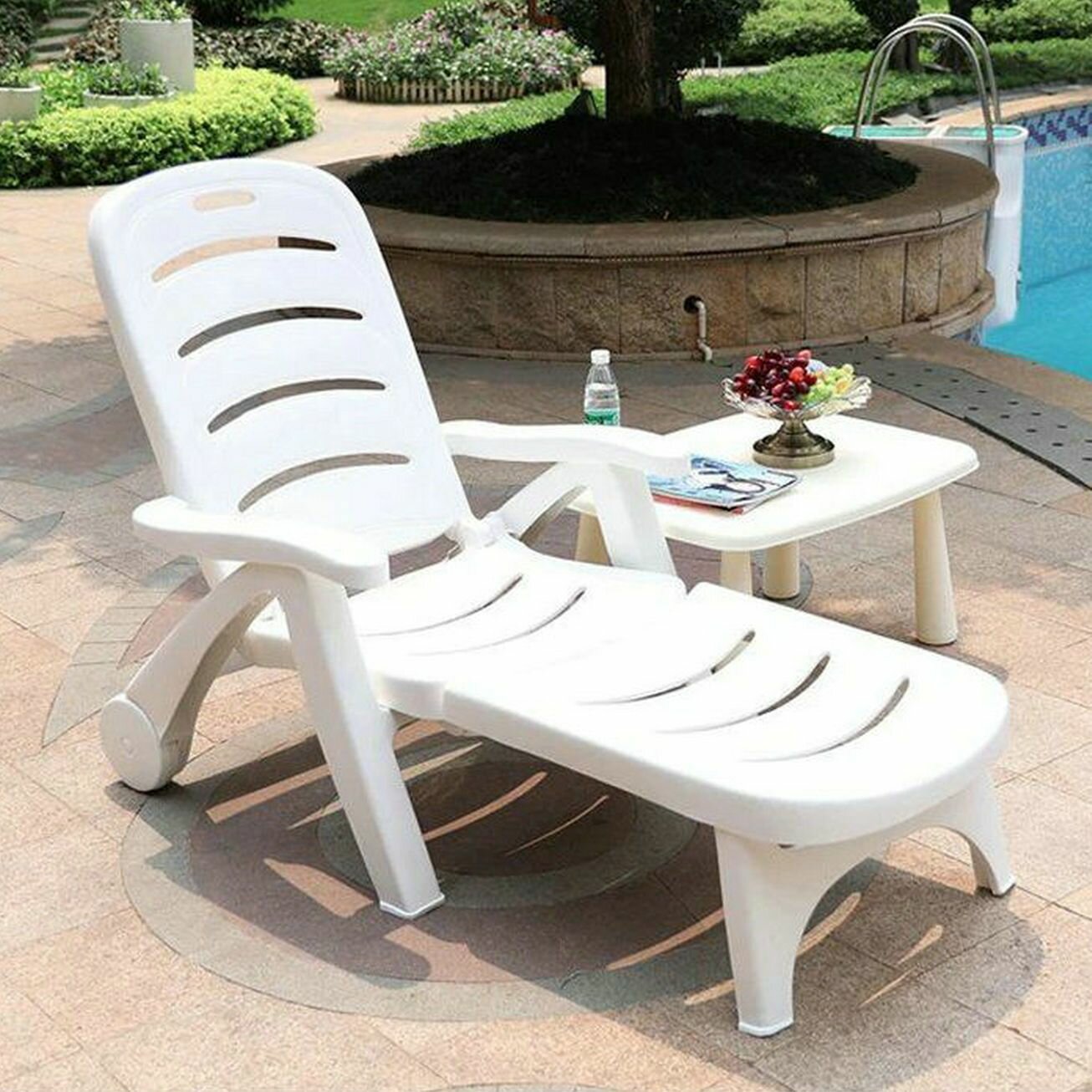 ВашДвор Шезлонг, Пластик,186х63х32см