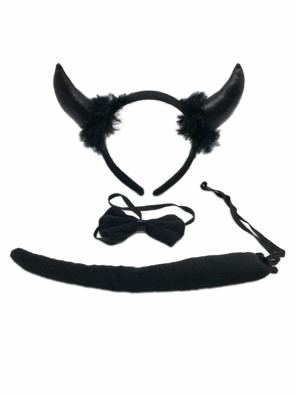 Дьявольские уши с бантом и хвостом, - 9