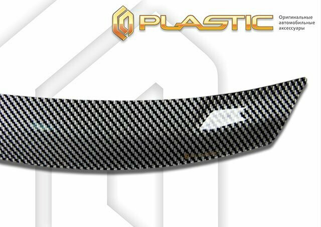 Дефлектор капота exclusive Chevrolet Lanos 2005-2009 T100 Шелкография карбон серебро