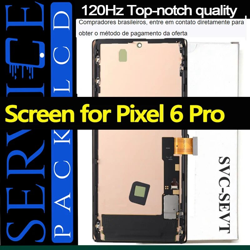 Оригинальный LTPO AMOLED, 120 Гц, HDR10 + 6,7 дюйма, замена для Google Pixel 6 Pro, сенсорный ЖК-дисплей GLUOG, G8VOU, GF5KQ