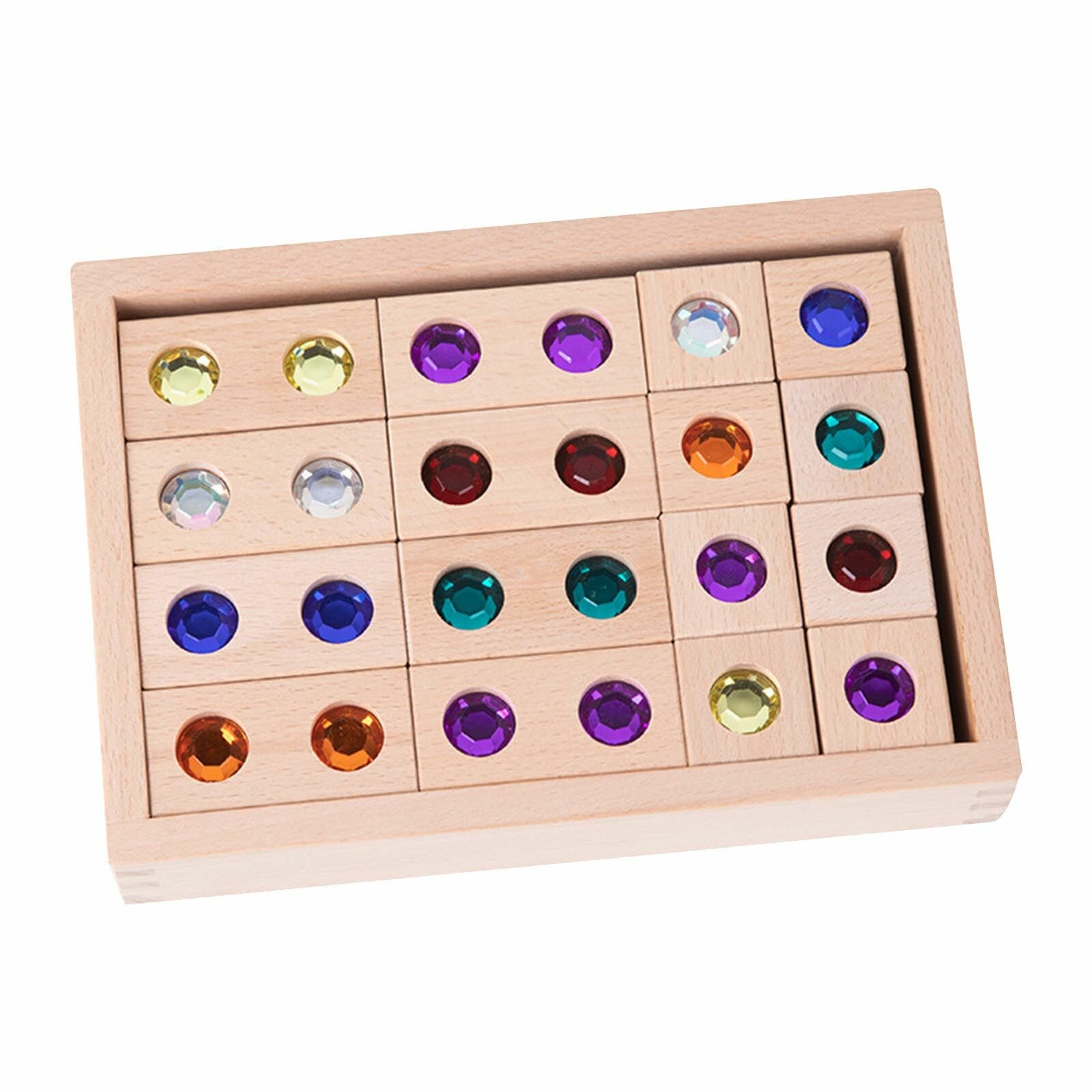 Конструктор пластиковый, Игрушки для укладки драгоценных строительных блоков-32 штуки