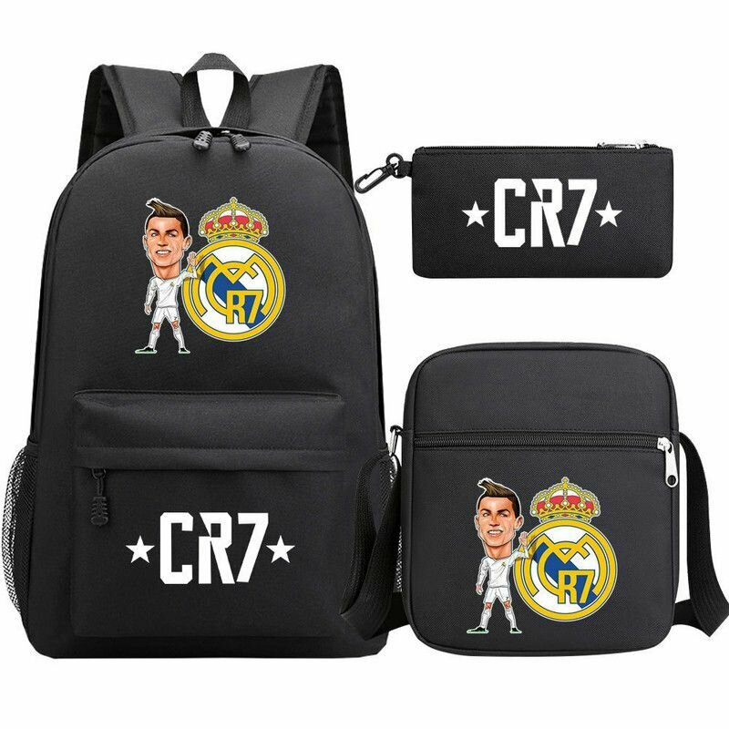 Чемпионат мира по футболу Криштиану Роналду,3 и 1 школьный рюкзак мальчика для девочки подарок