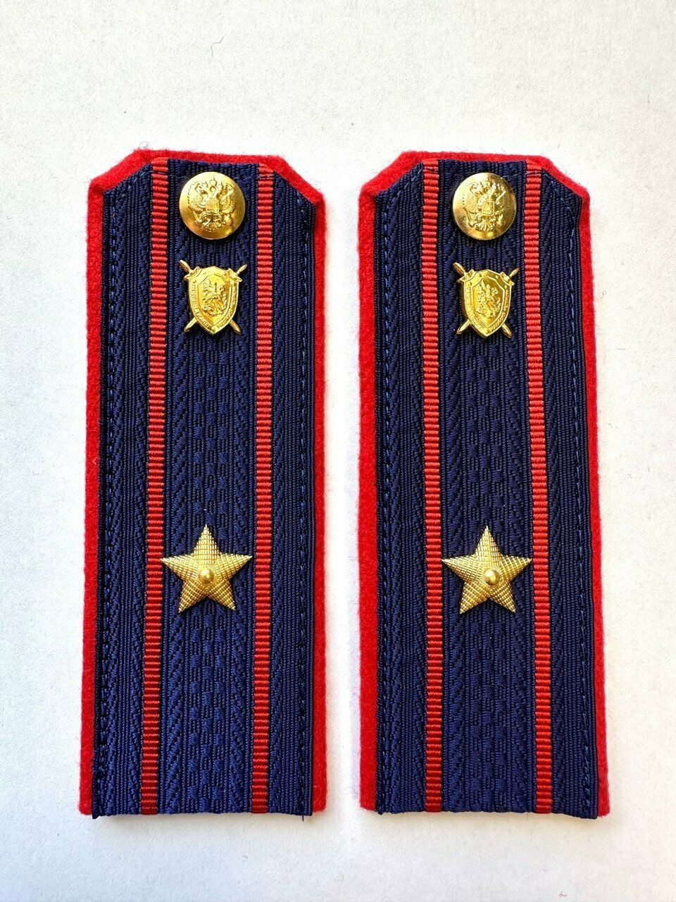 Погоны Следственный комитет на куртку Картон Звание Майор 14х5см