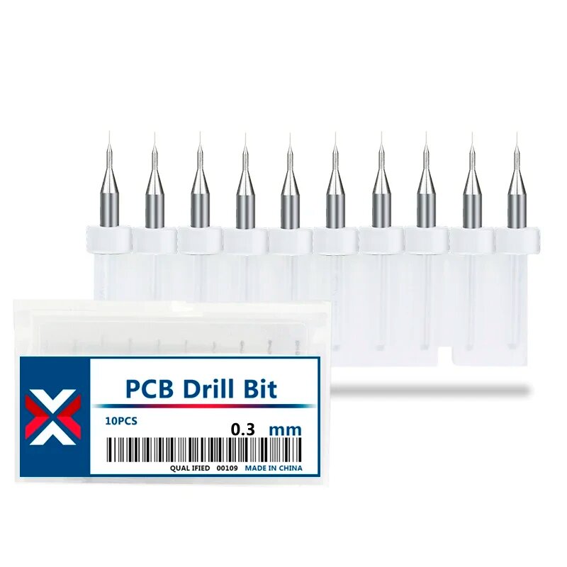 Xcan Пистолетное сверло для печатных плат, 10 шт, 0,1-1,2 мм 10PCS PCB0.3mm