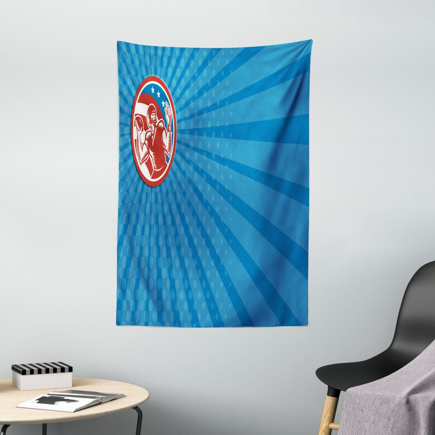 Гобелен Blue Pop Art American Football -lj