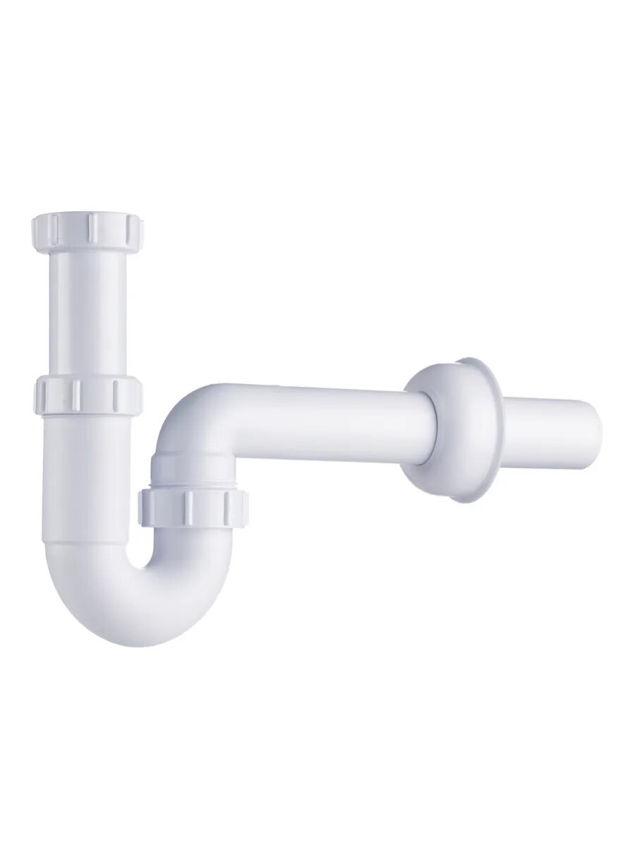 Сифон для мойки 1 1/2"х40 мм без выпуска труба с розеткой