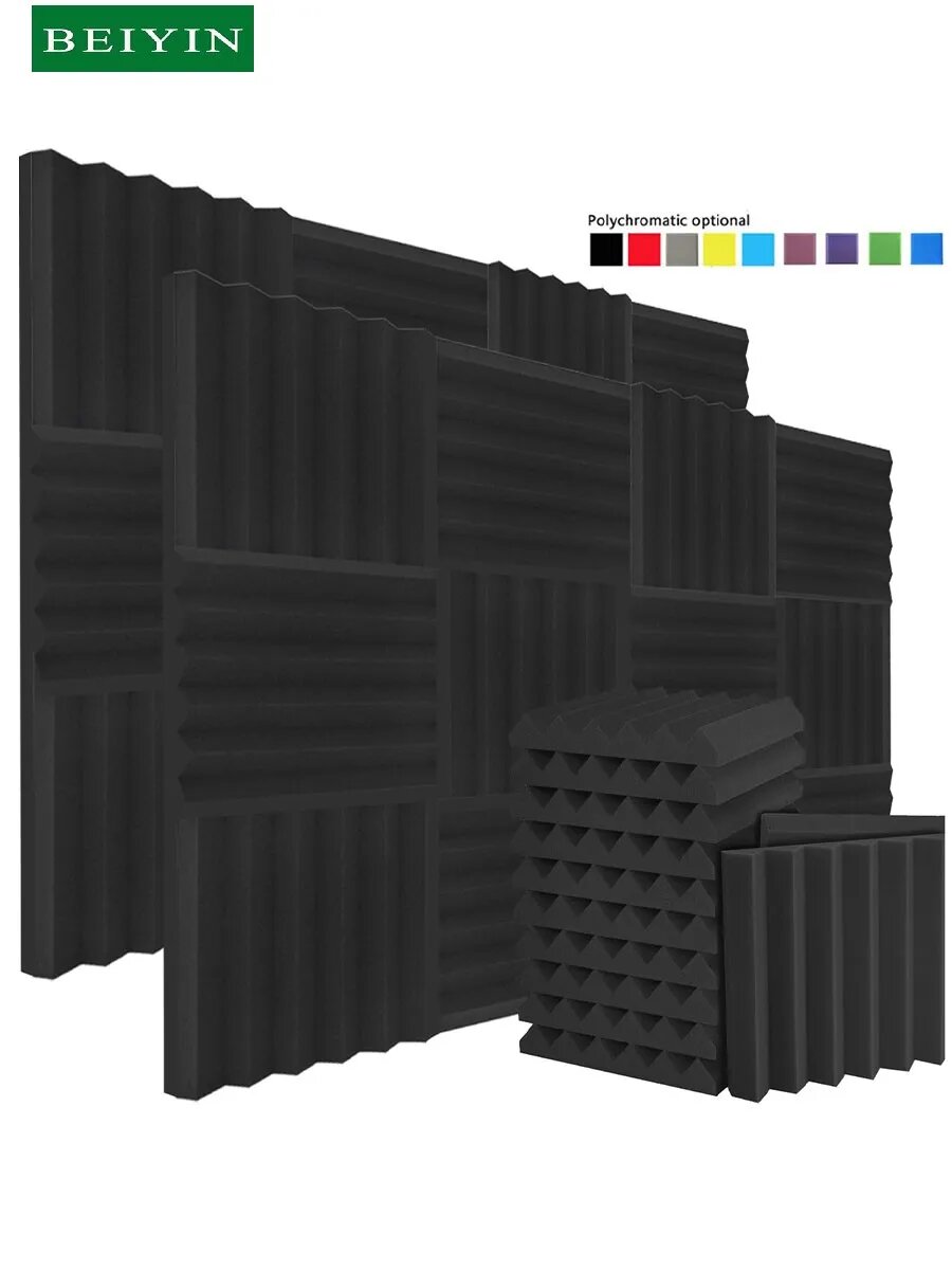 Aкустический поролон звукопоглощающие панели Клин 24 шт