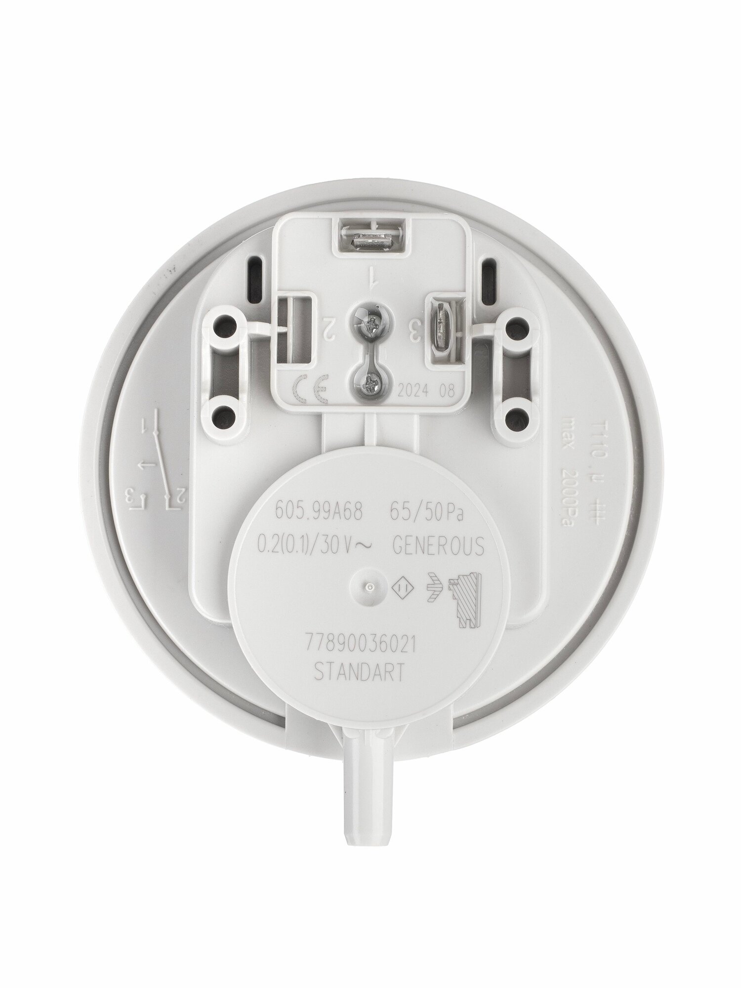 Реле давления воздуха/прессостат Generous (Турция) 65/50 PA для котлов Ariston, Protherm. 65100716, 0020118742