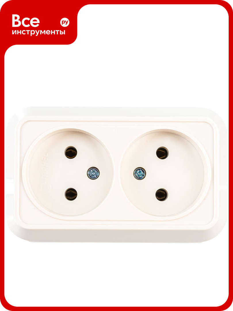 Двойная розетка без заземления, кремовая Makel 45217 для надежного зажима деталей
