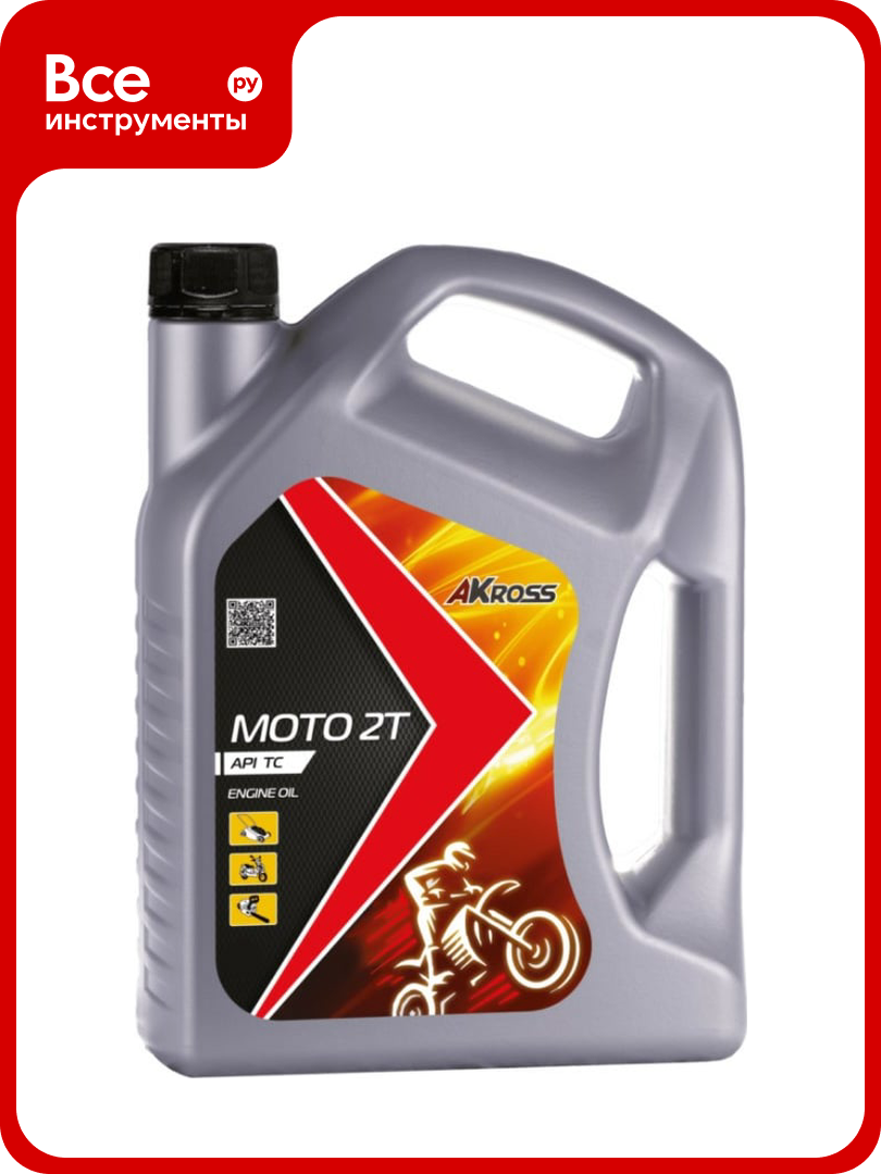 Масло моторное полусинтетическое Moto 2Т ТС 1 л AKross AKS0026MOS, мототехники с отличными