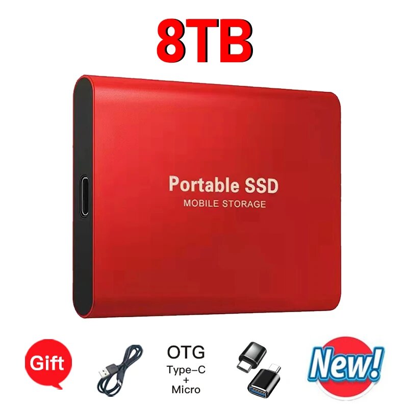 Портативный SSD-накопитель Samsung 4 ТБ USB 3.1 Type-C 8TB