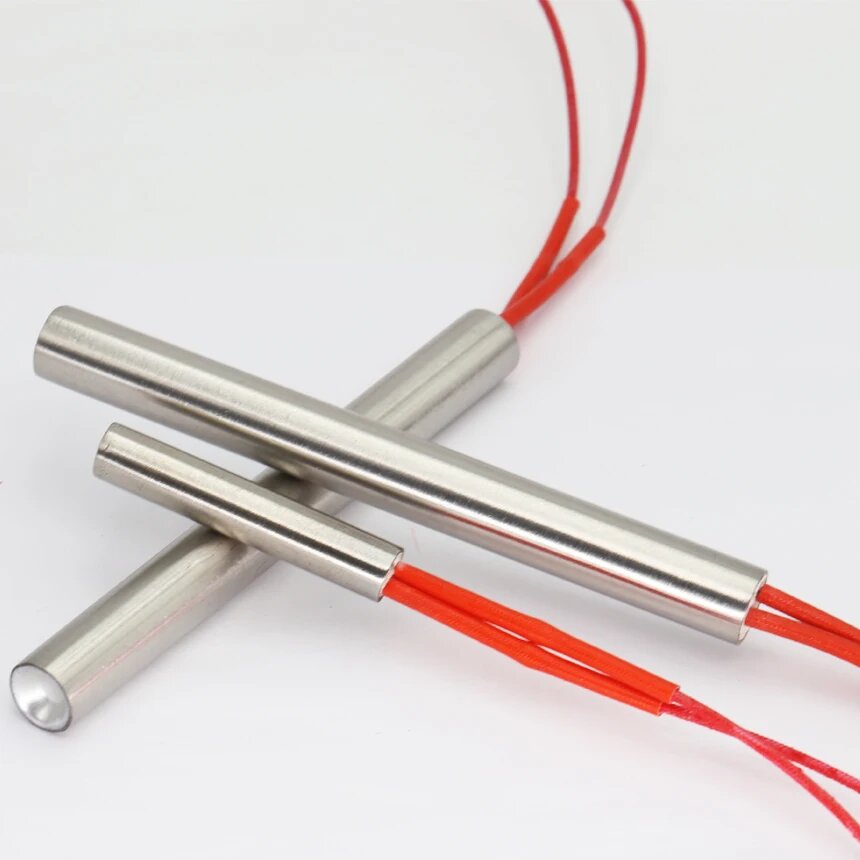 12*30/35/40/50/60/70/80/90 мм 220 В 100 Вт 150 Вт 200 Вт 250 Вт 300 Вт Цилиндрическая трубка Нагревательный элемент для формы Труба Односторонний картриджный нагреватель 12x50mm 220V 150W