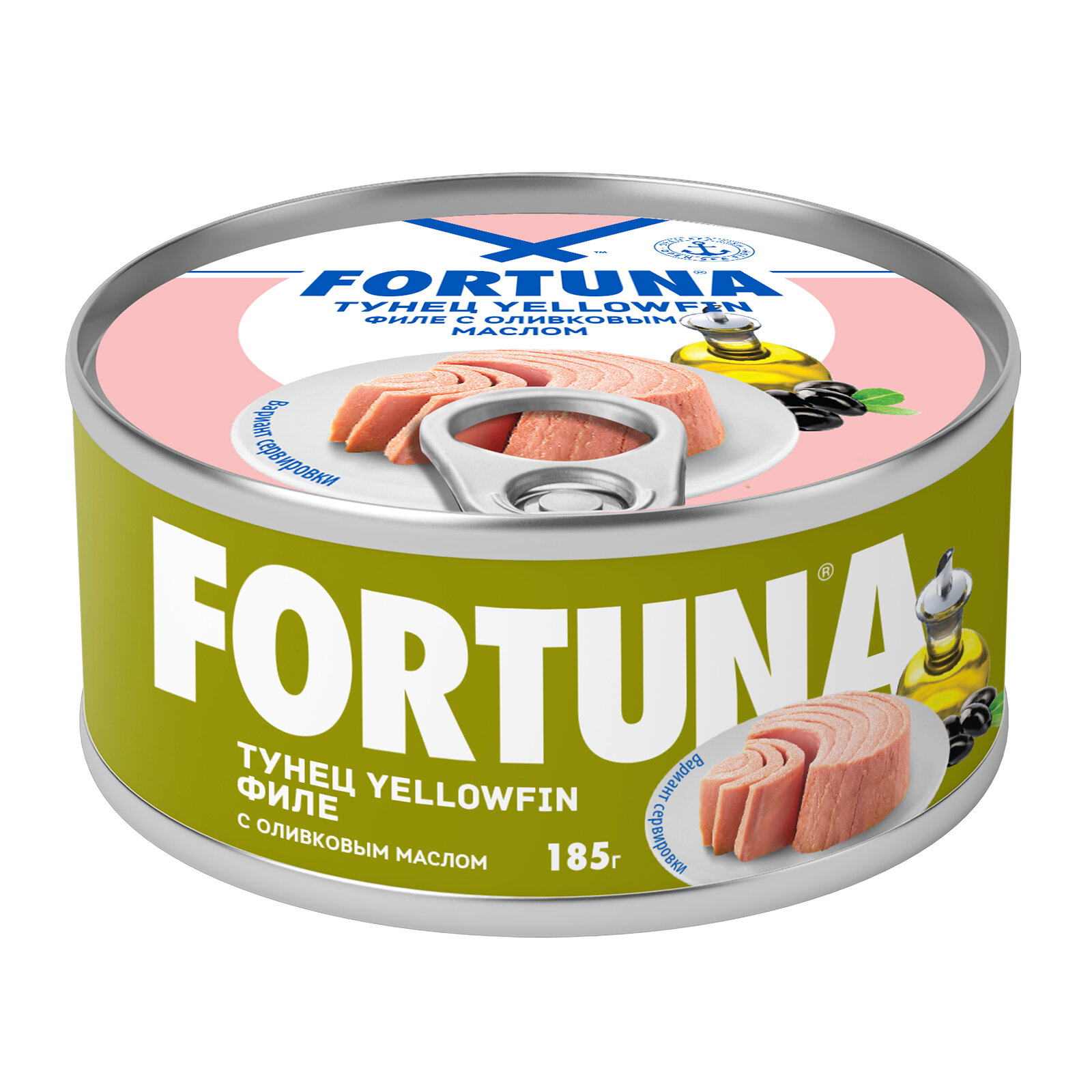 Тунец FORTUNA филе yellowfin, в оливковом масле, натуральный, 185г