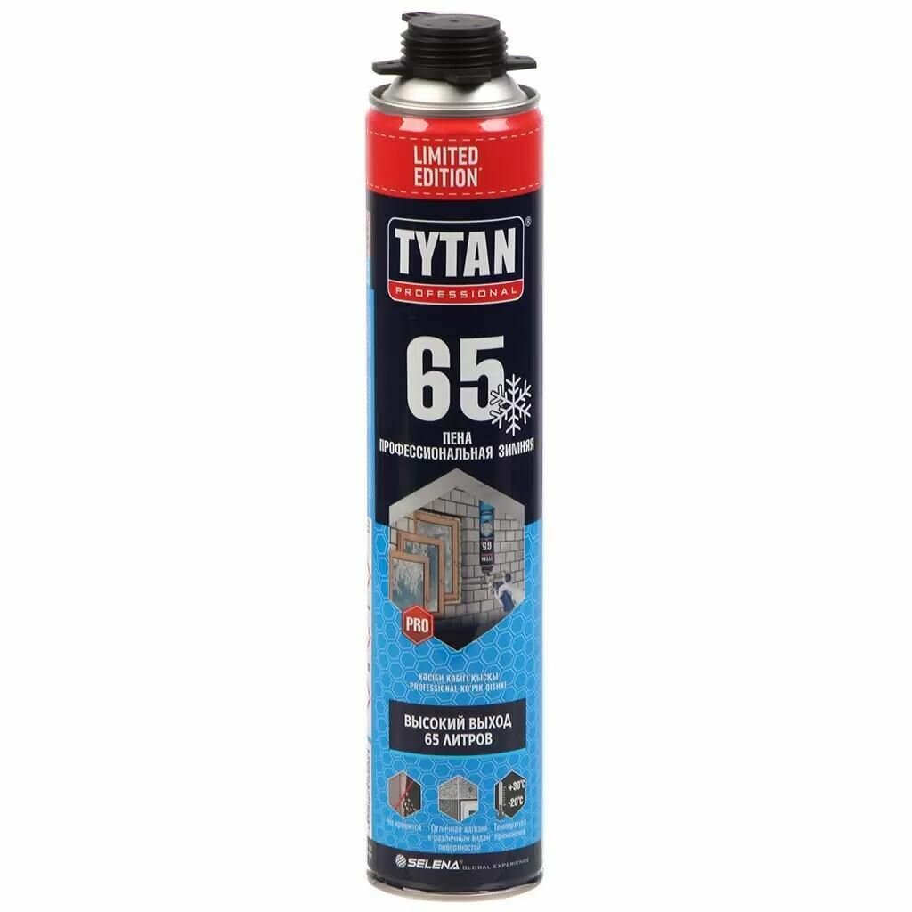 Пена монтажная Tytan Limited Edition, профессиональная, 65 л, 750 мл, -20 C, зимняя