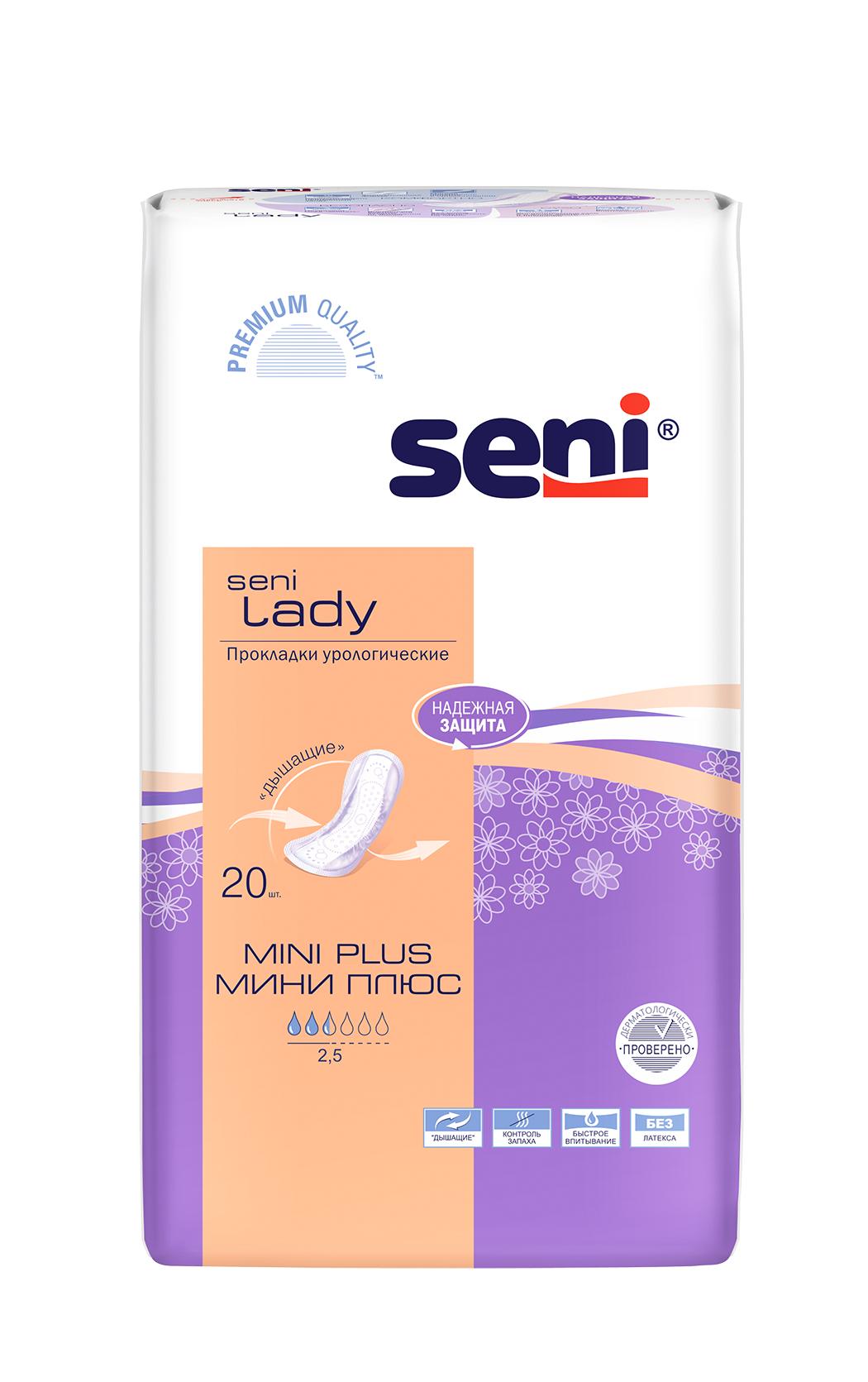 Прокладки урологические женские SENI LADY mini plus, 20 штук