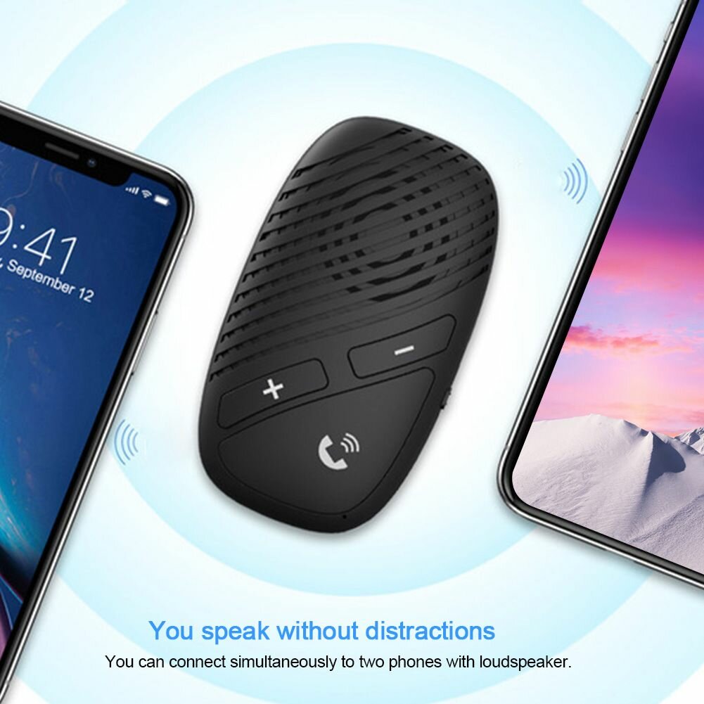 5.0 Солнцезащитный экран для автомобиля Bluetooth Hands Free Телефон Громкая связь Поддержка четырех языков Аксессуар