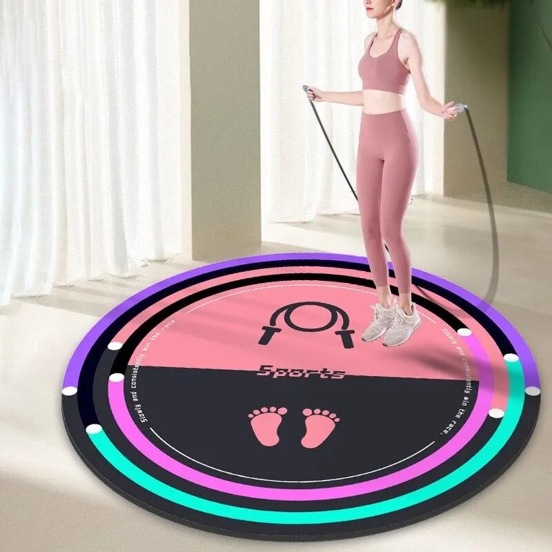 Коврик для прыжков толщиной 6мм со скакалкой, коврик для гимнастики для взрослых