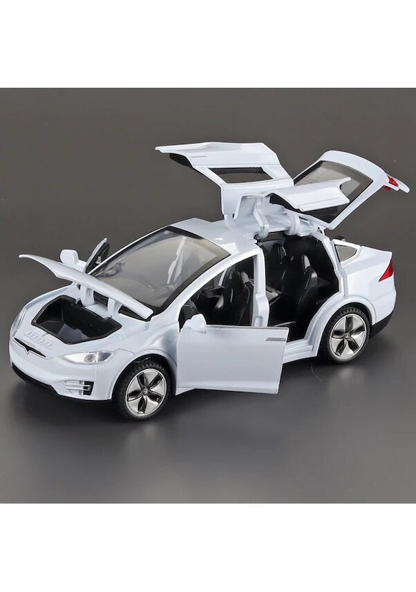 Mengtuo 1:32 Tezmelx Модель сплава Звуковой и Световой Симулятор Машины Детская Развивающая Игрушка Белый