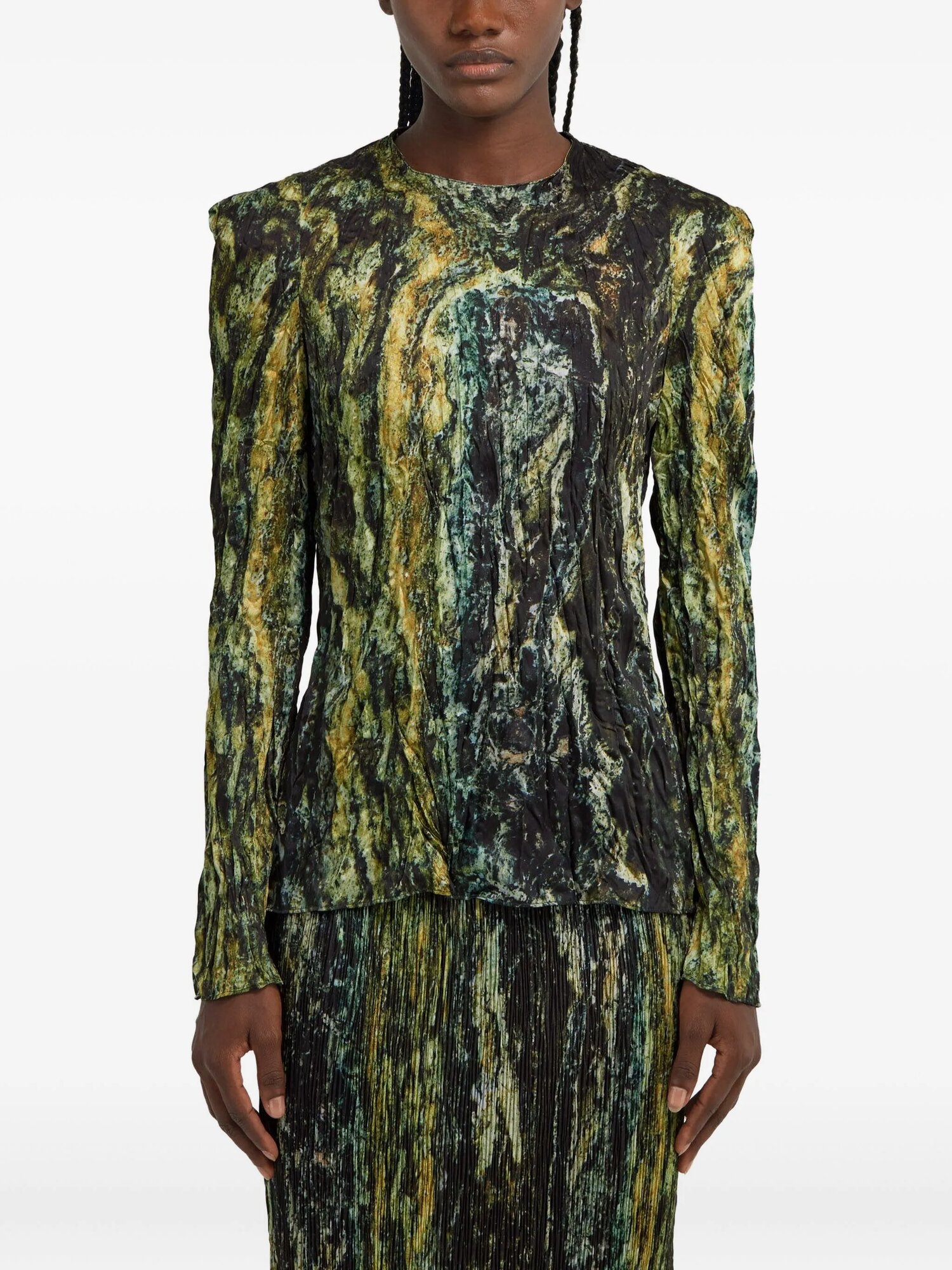 Топ Roberto Cavalli Print long-sleeve top, размер 38 — фото 1
