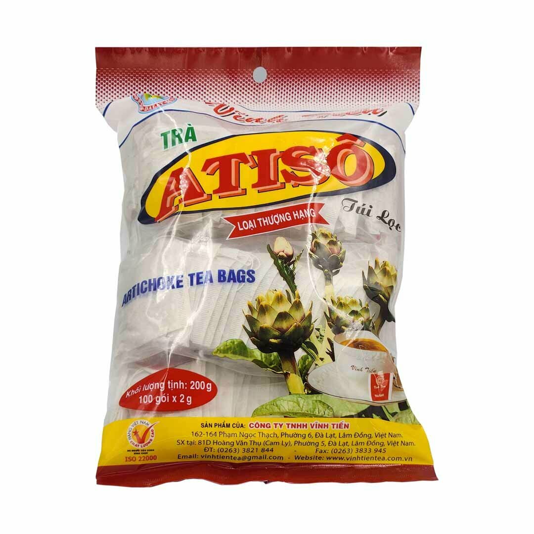 Чай артишоковый Tra Atiso, натуральный, для печени, без кофеина, 100 пакетиков