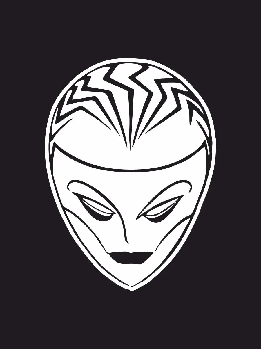 Наклейка на авто Девушка пришелец