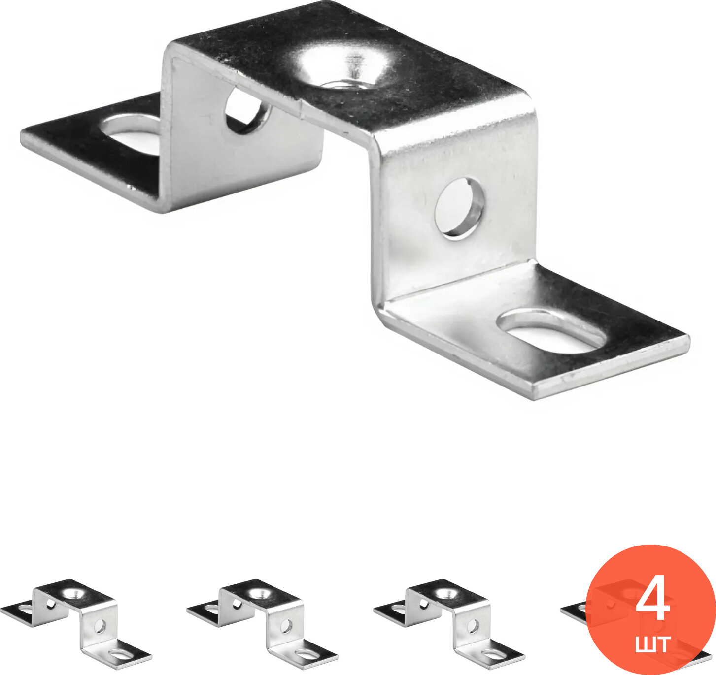 Кронштейн крепежный DKC / ДКС TST30, для установки рейки на высоте 30 мм, сталь / крепеж (комплект из 4 шт)