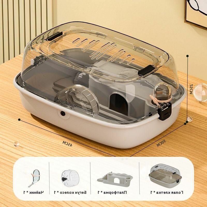 Клетка для хомяков, песчанок и других мелких грызунов, обеспечивающая просторное жилое пространство, размером 45x30x25 см.1 шт