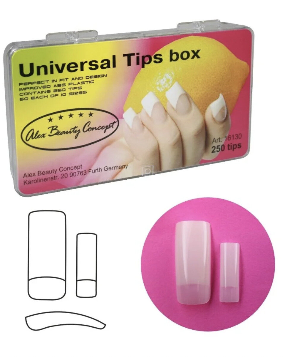 Alex Beauty Concept Типсы Universal Tips Box (250 ШТ)