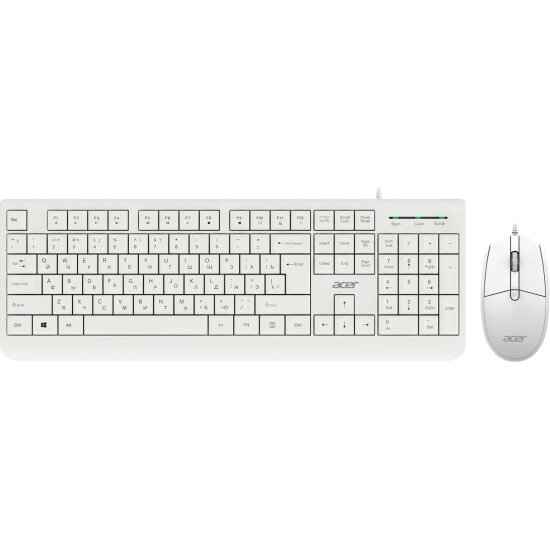 Клавиатура и мышь Acer OCC400 USB проводные белый