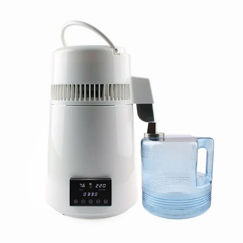 Дистиллятор чистой электрической воды с контролем времени, машина для очистки зубной дистилляции объемом 4 Л, Аквадистиллятор бытовой с пластиковым водосборником
