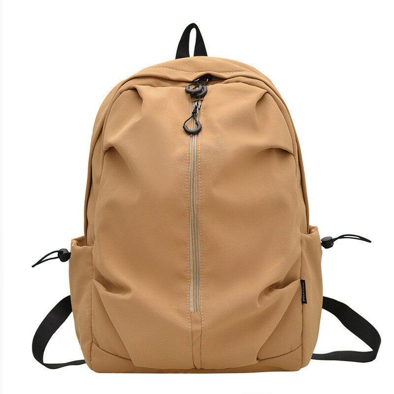 Urban style girls boys travel backpack with soft shoulder straps for school and commute, khaki