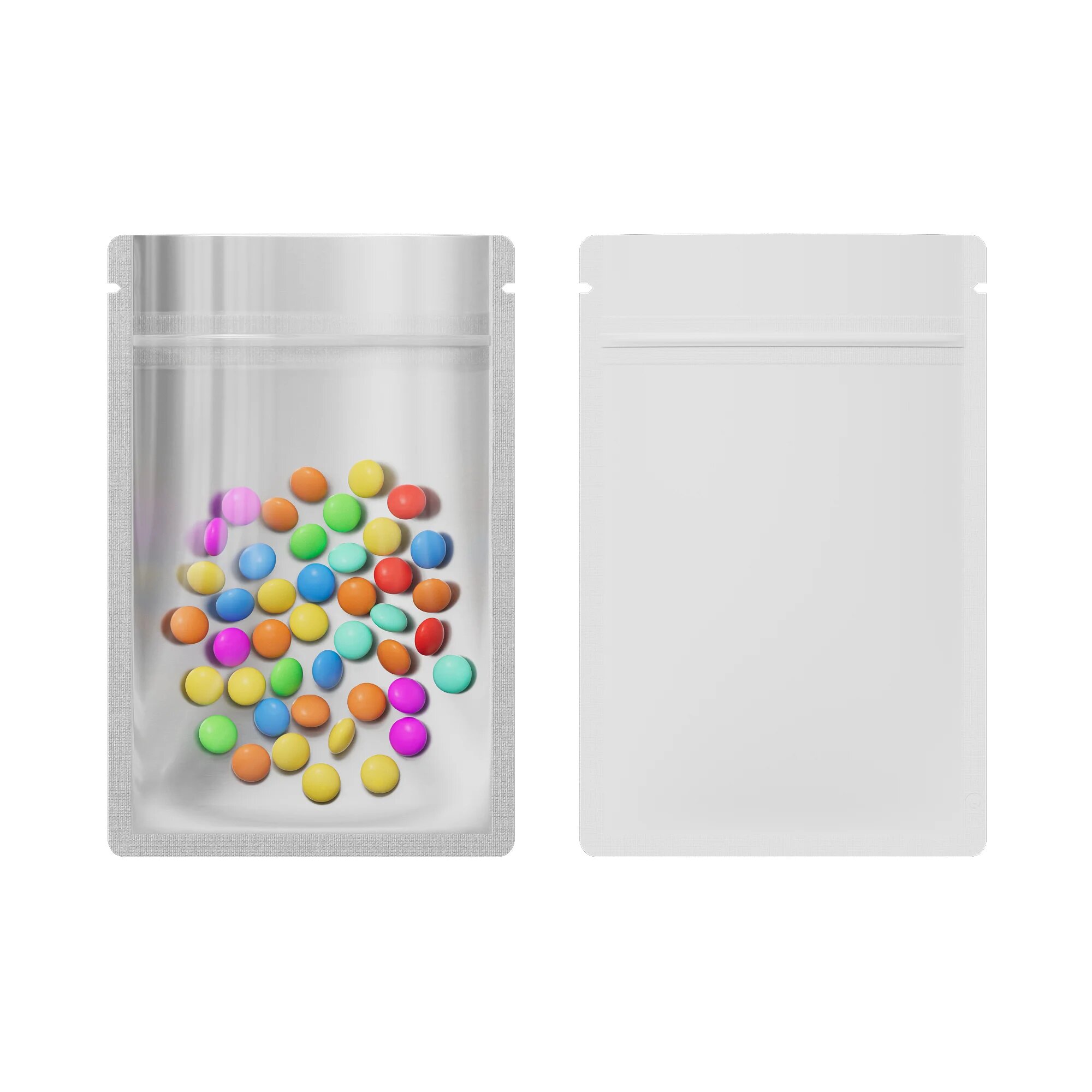 VoluPack матовые белые майларовые пакеты с замком 8,5x13 см