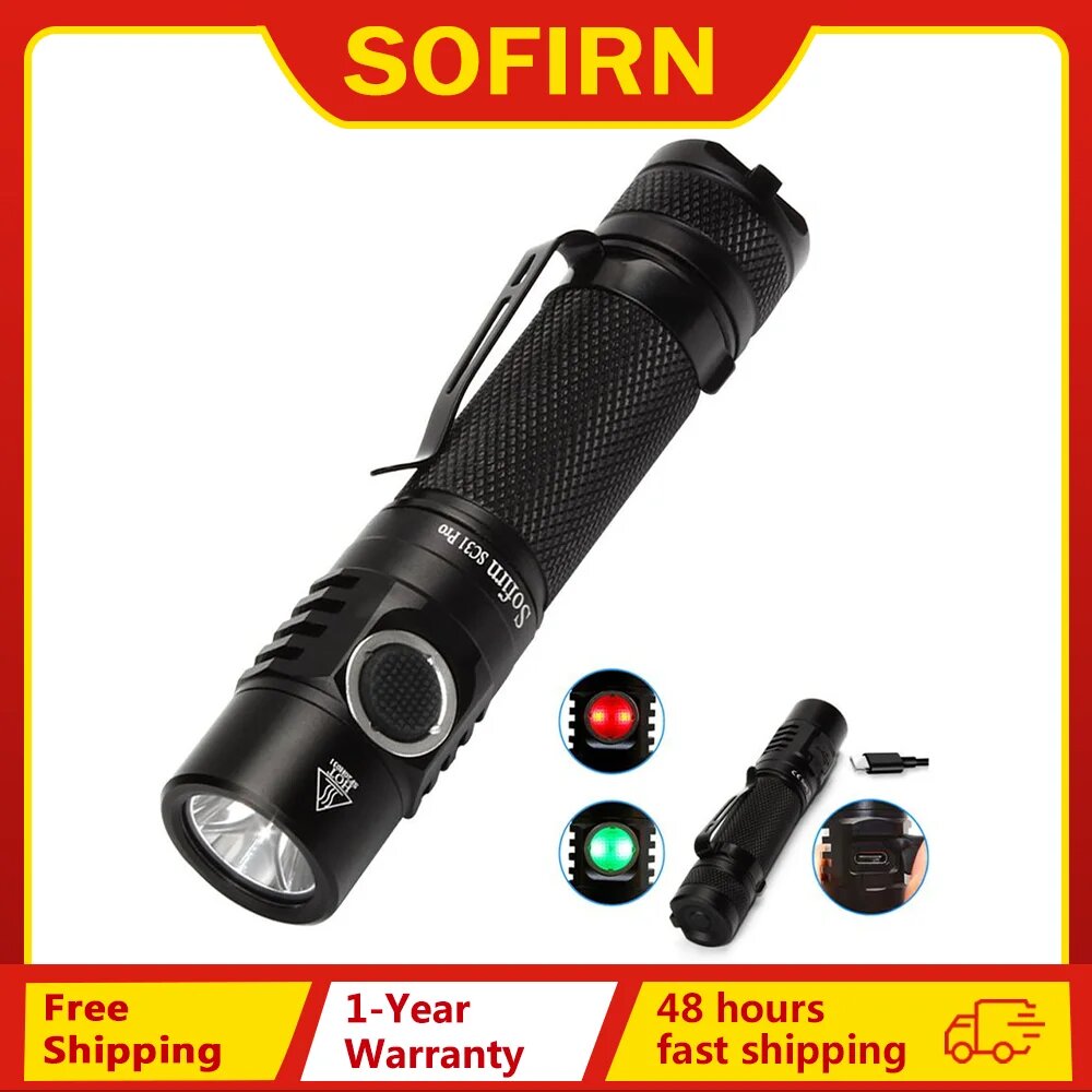 Перезаряжаемый фонарик Sofirn SC31 Pro, 5000/6500 К, цвет и комплектация в ассортименте