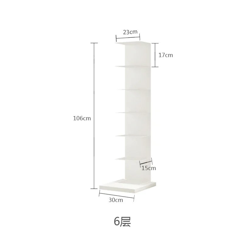 Невидимая книжная полка, напольная полка, простая вертикальная кованая железная угловая полка для дома, гостиной, узкий книжный шкаф, Белый