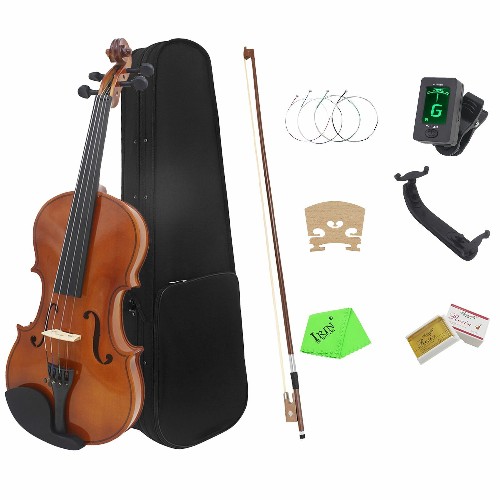 Набор скрипок для начинающих и взрослых, размер 4/4