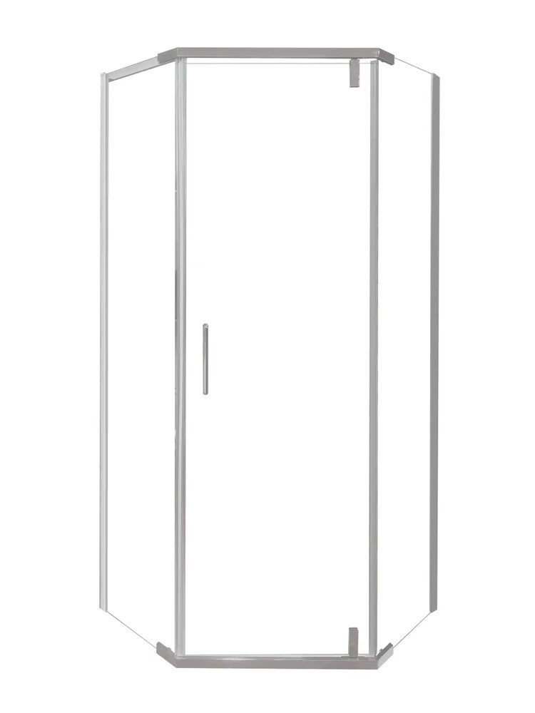 Душевой уголок Olive'S Viar VR-90C5-SW-C без поддона, стеклянный, 90x90, с распашными дверями, пятиугольный, испанский