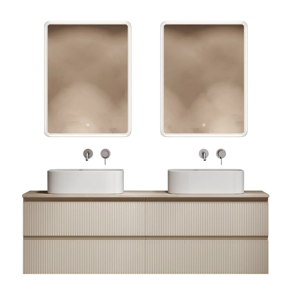 Мебель для ванной комнаты Sancos Snob T 160 beige soft, столешница бежевая TT160A2, раковина CN6052