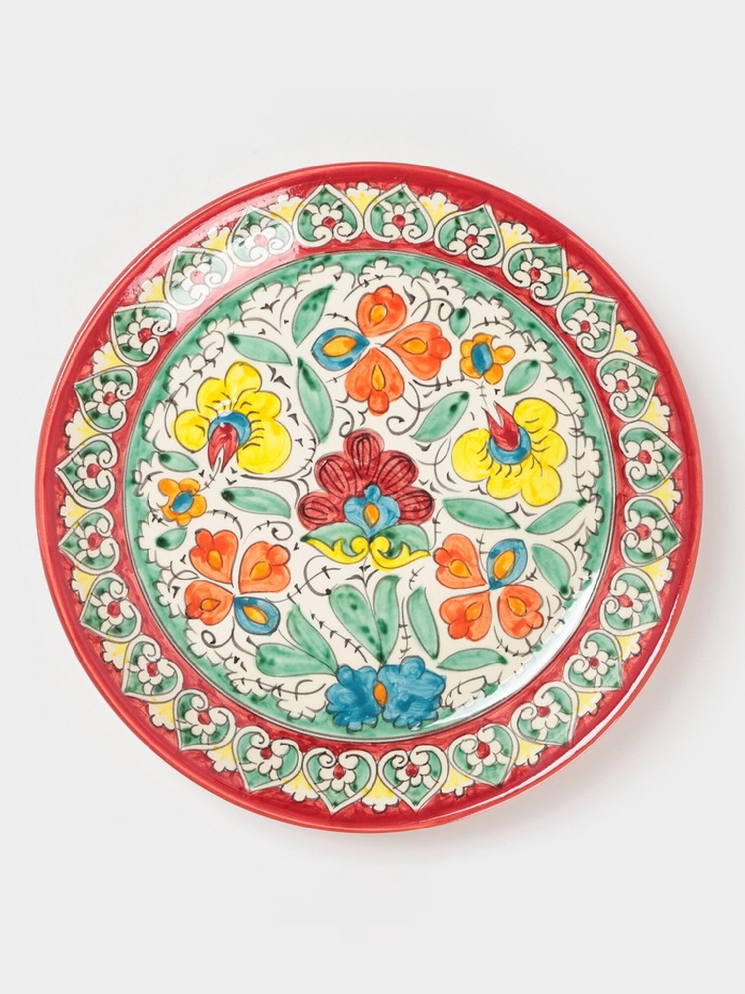 Ляган Шафран "Турецкий узор", керамика, ручная работа, диаметр 24,5 см